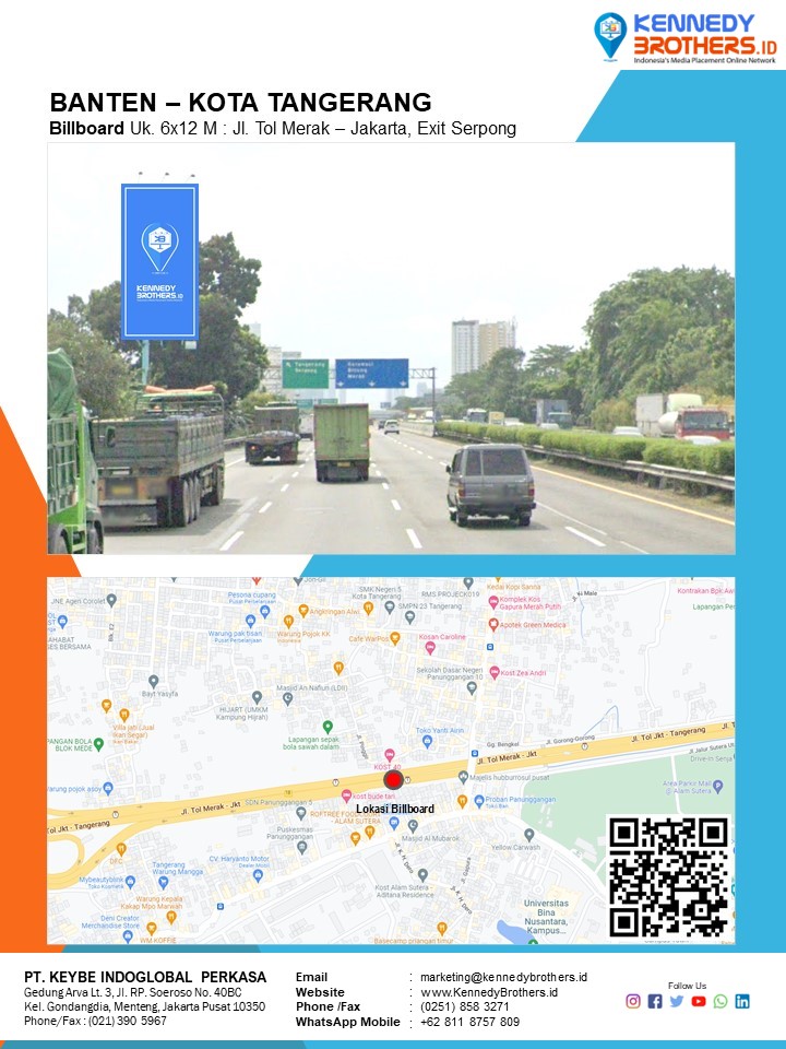Sewa Billboard Kota Tangerang & Nasional| KennedyBrothers.Id